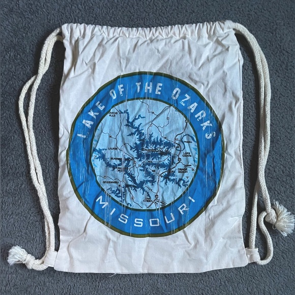 State Line Bag Co | Bags | Canvas Cinchstyle Backpack Lake Of The ...